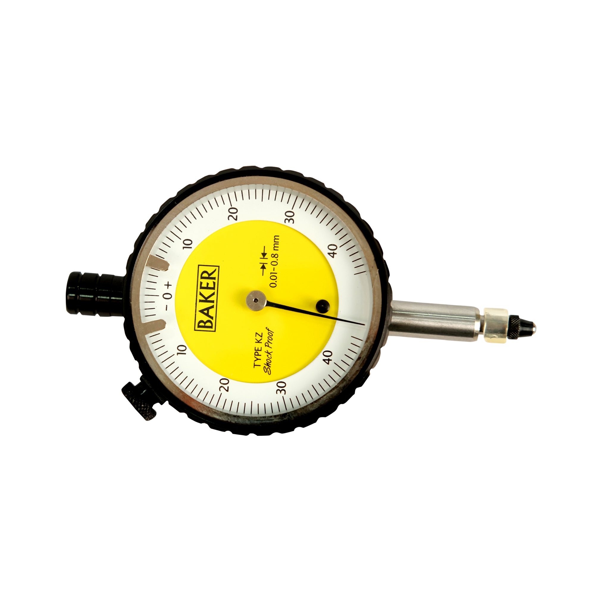Baker KZ Plunger Type Dial Gage, Reading 0.01mm, Range 0.8mm, Graduati ...